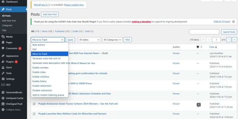 How to Delete All Posts on WordPress at Once?