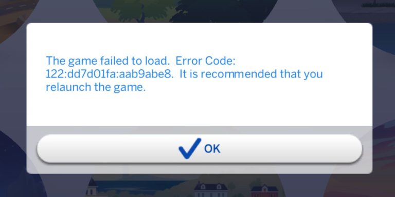 The Sims 4 Error 122:dd7d01fa:aab9abe8 Explained and Fixed